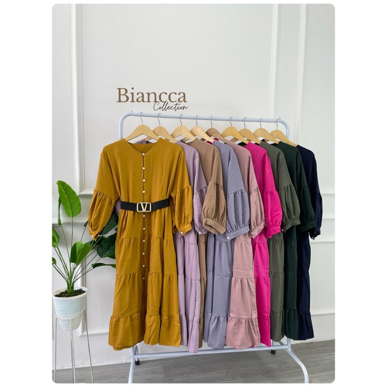 Jual OCHA MIDI DRESS FULL KANCING MIDI DRESS TUNIK BALON BUSUI BUMIL ...