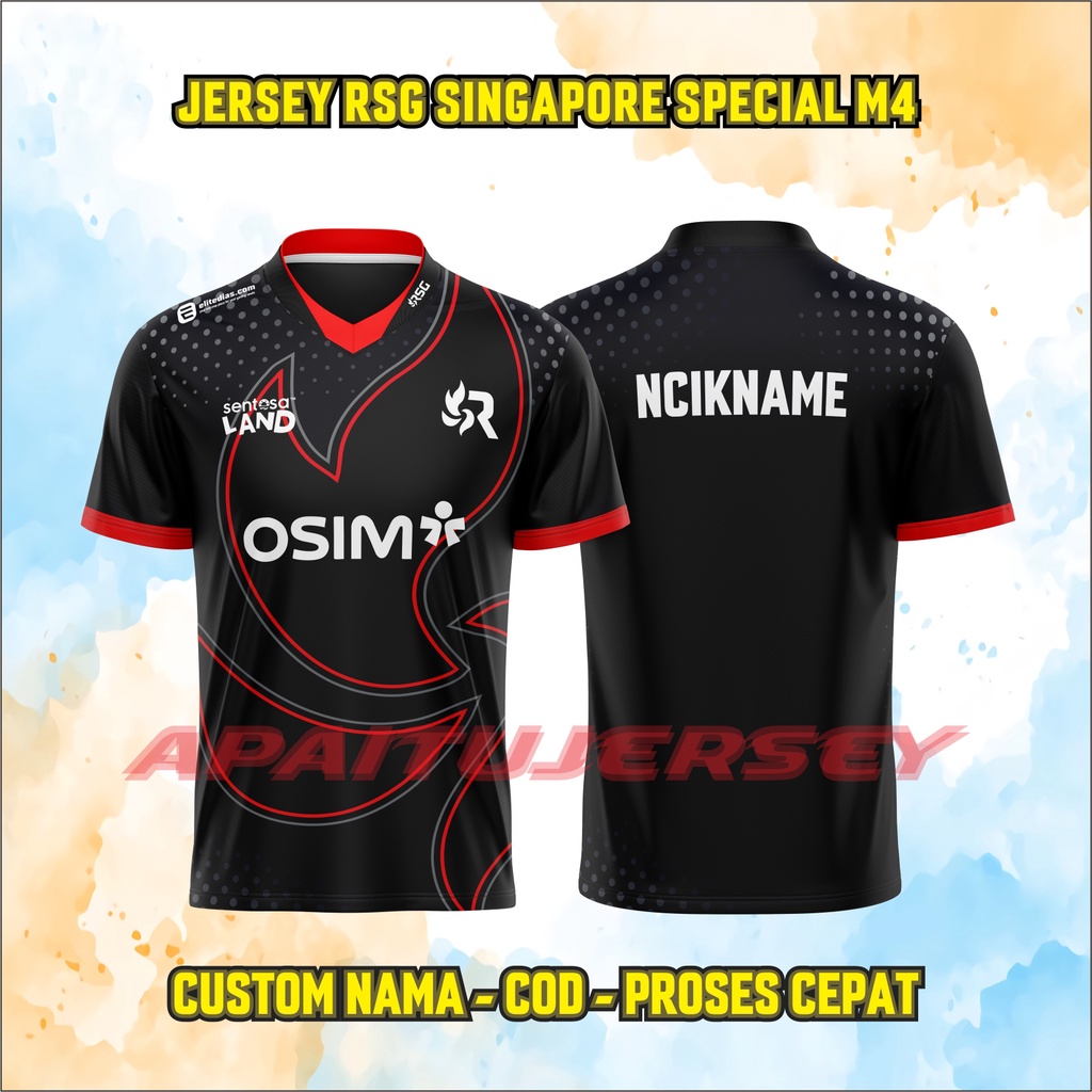 Jual JERSEY RSG SINGAPORE SPECIAL M4 FREE CUSTOM NAMA | Shopee Indonesia