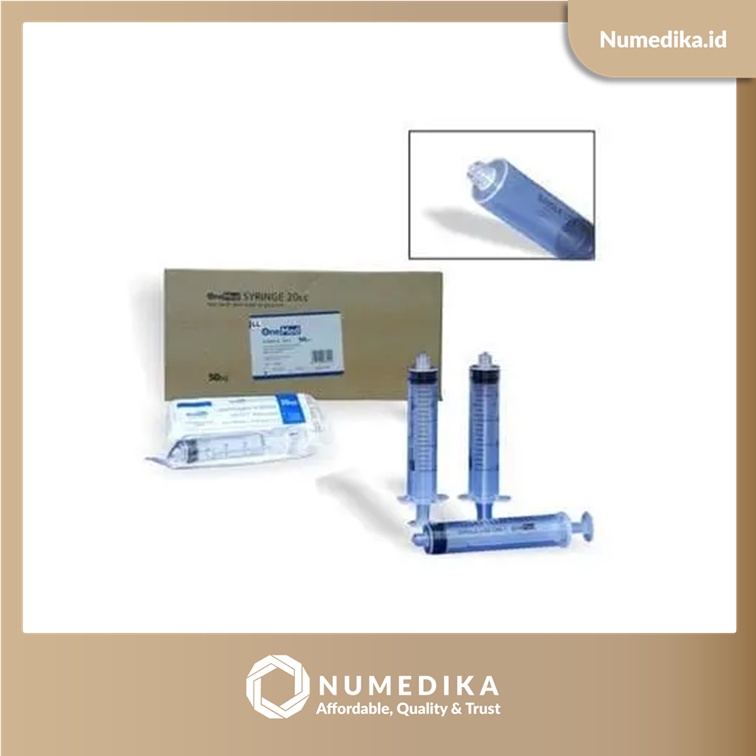 Jual Spuit Disposable Syringe without Needle Onemed 20 CC Luer Lock ...