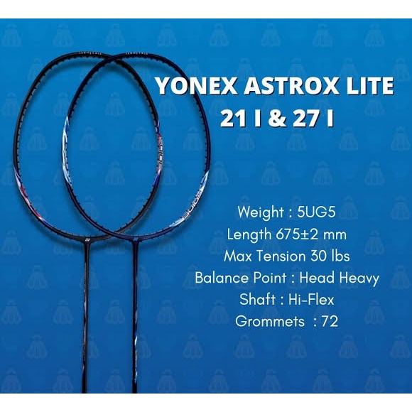 Jual RAKET BADMINTON BULUTANGKIS YONEX ASTROX LITE 21i/ 27i ORIGINAL | Shopee Indonesia