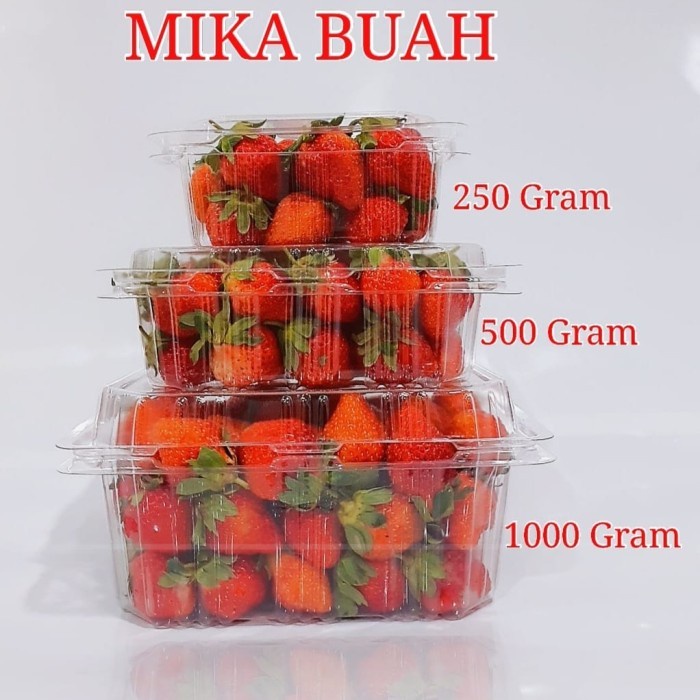 Jual Tempat Mika Buah Mb 500 + Kancing / Mika Sayur Buah Mika Stroberi ...