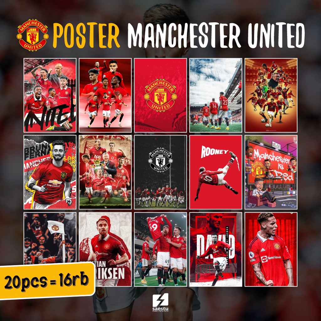 Jual POSTER MANCHESTER UNITED Poster Dinding Sepakbola MU Manchester ...