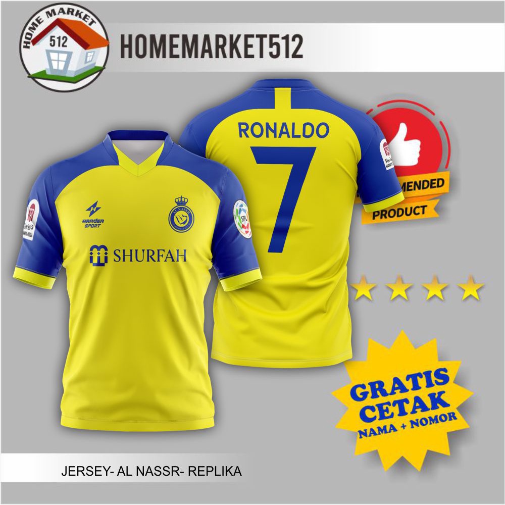 Jual Baju Jersey Bola Kaos Jersey Al Nassr Ronaldo Kaos Jersey Dewasa