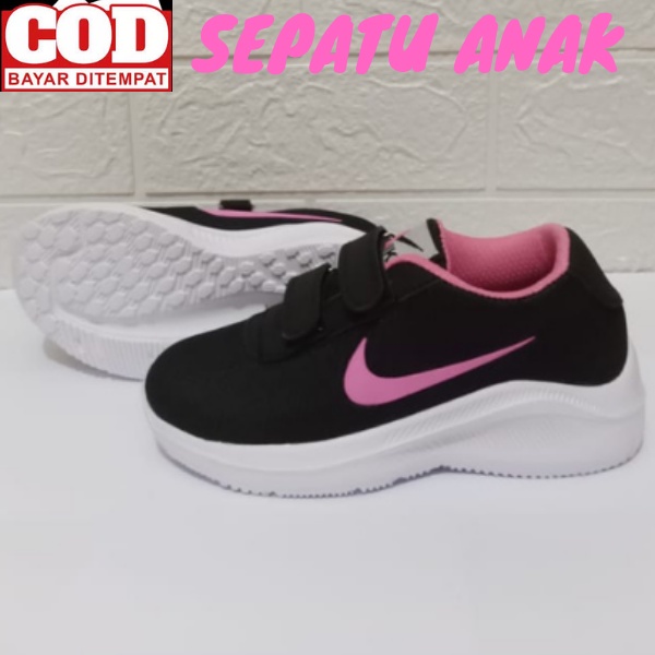 Jual Sepatu anak perempuan cewek cewe laki laki cowok cowo hitam pink ...