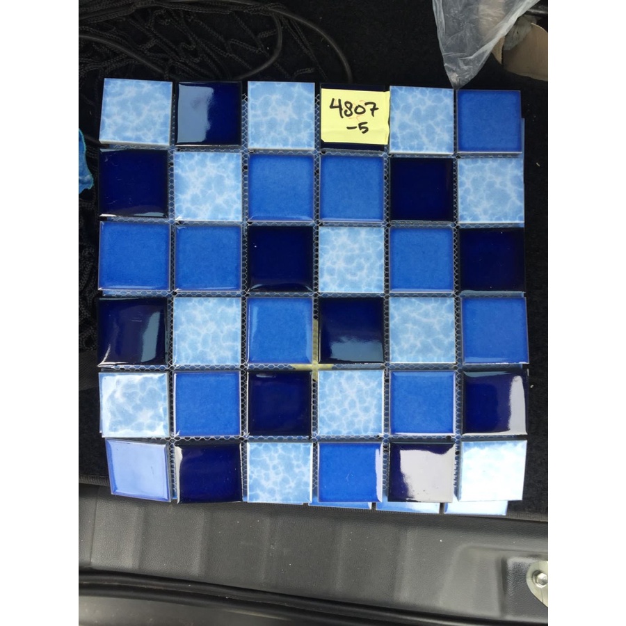 Jual KERAMIK MOSAIC KOLAM RENANG / MOSAIC TILE BIRU GLOSSY / MOZAIK ...