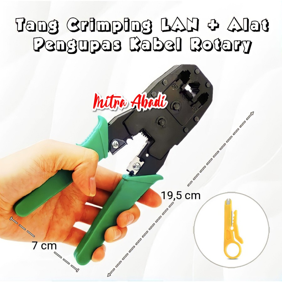 Jual Crimping Tools / Tang Crimping LAN + Alat Pengupas Kabel ...