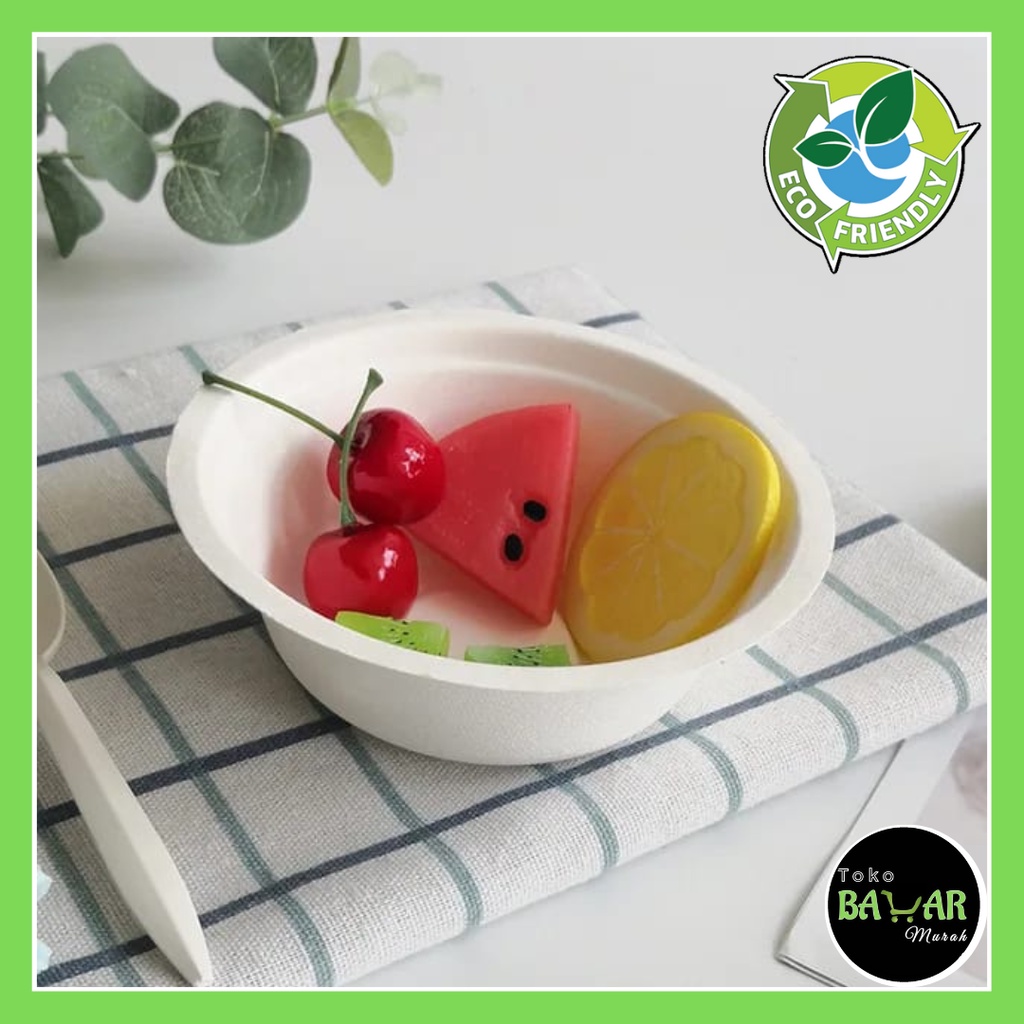 Jual Mangkuk Kertas Eco Friendly / Mangkuk Kertas Eco Green Tebal ...