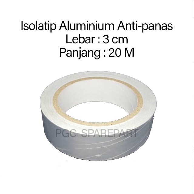 Jual Isolatip Silver / Lakban Aluminium Tape Anti Panas Lebar 1.5cm 2 ...