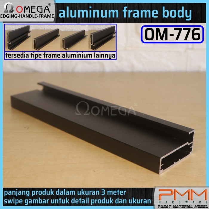 Jual Lemari Omega Frame Alu Om 776/ Fa 128 Pasir-Mirror-Black-Champaign ...