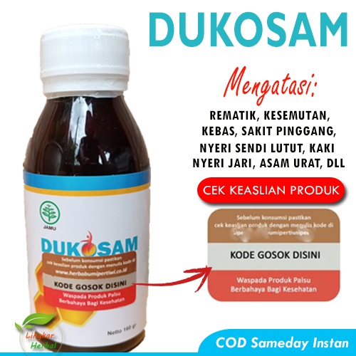 Jual Madu DUKOSAM Obat Herbal Atasi Kebas Nyeri Sendi Syaraf dan Tulang ...