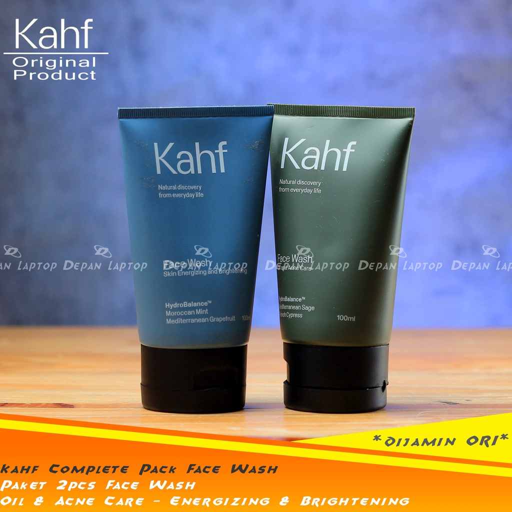 Jual ORIGINAL Kahf Face Wash Pack Oil Acne Care dan Skin Energizing and ...