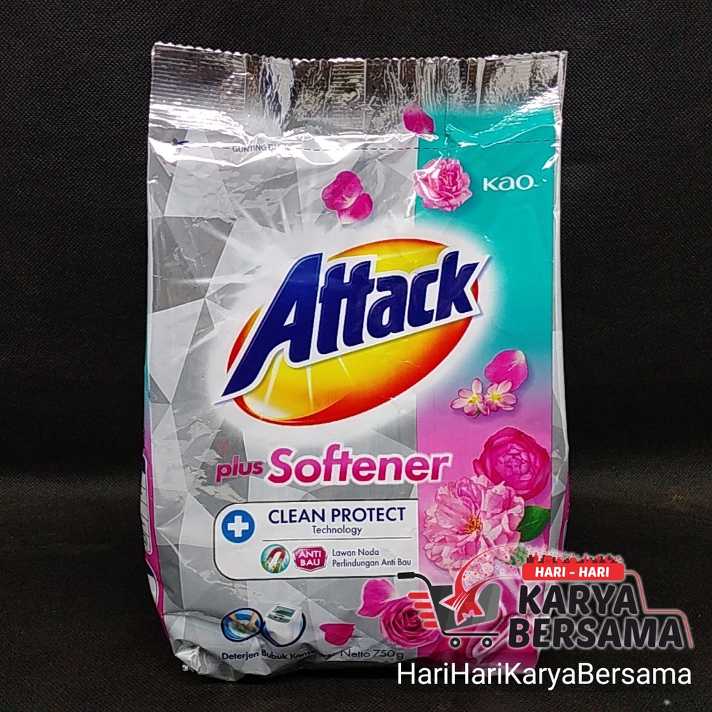Jual ATTACK DETERJEN BUBUK KONSENTRAT PLUS SOFTENER 750GR | Shopee Indonesia