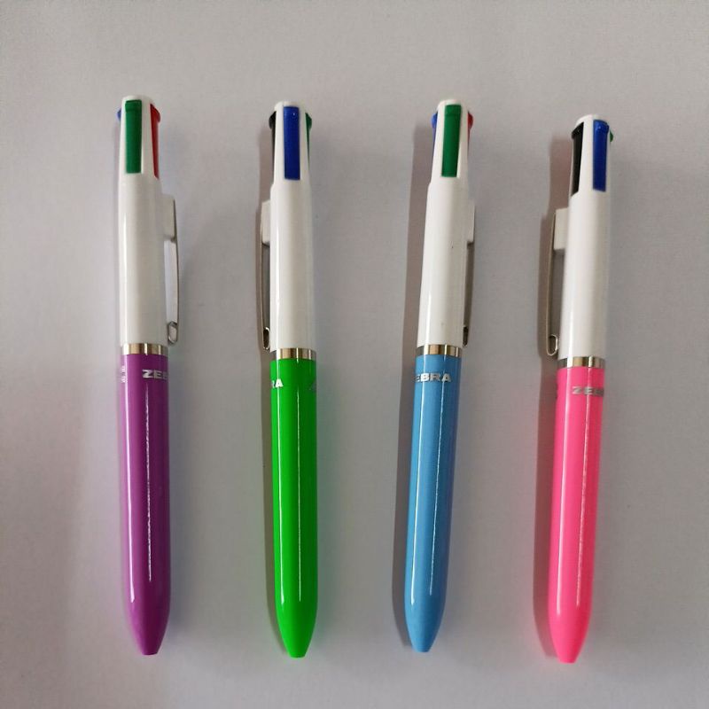 Jual pulpen/ ballpoint/bolpoin/ pena 4 warna zebra A4c (1pc) | Shopee ...