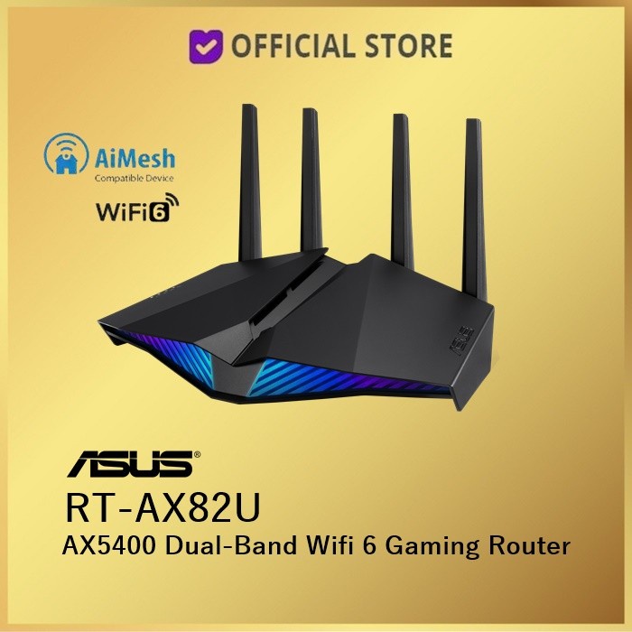 Jual Router Asus Rt-Ax82U Ax5400 Wifi 6 With Aimesh Ax 5400 Wifi6 ...