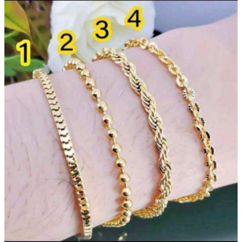 Jual Terbaru 4 Variasi Gelang Tangan Wanita Gold Cantik Kekinian ...