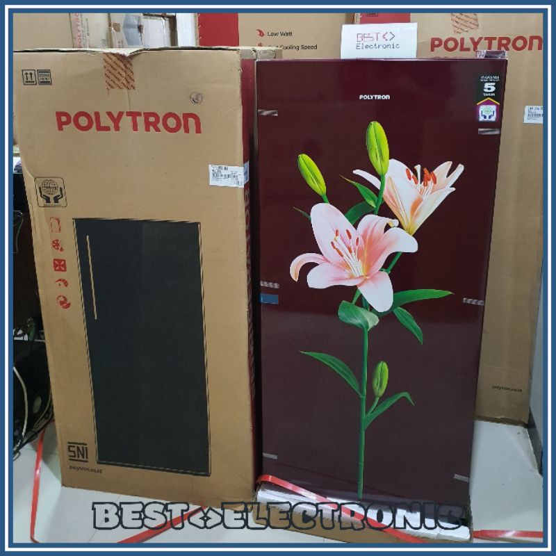 Jual KULKAS 1 PINTU 170 LITER POLYTRON PRB177 PR / LB LEMARI ES ...