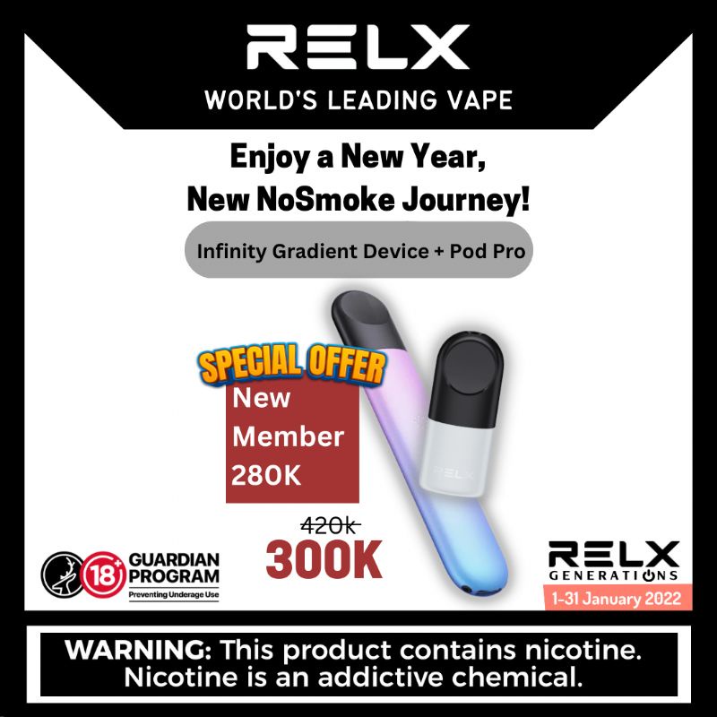Jual RELX Bundling Infinity Gradient Device dan Pod Pro | Shopee Indonesia