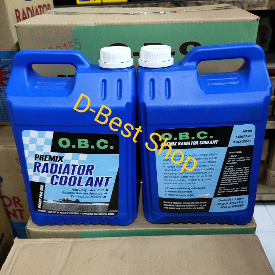 Jual Air radiator coolant OBC cairan Hijau - 5 LITER | Shopee Indonesia