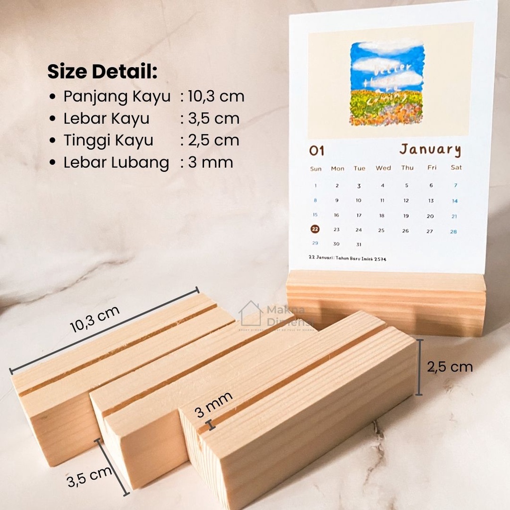 Jual Stand holder akrilik kayu makna dimensi card holder wooden stand ...