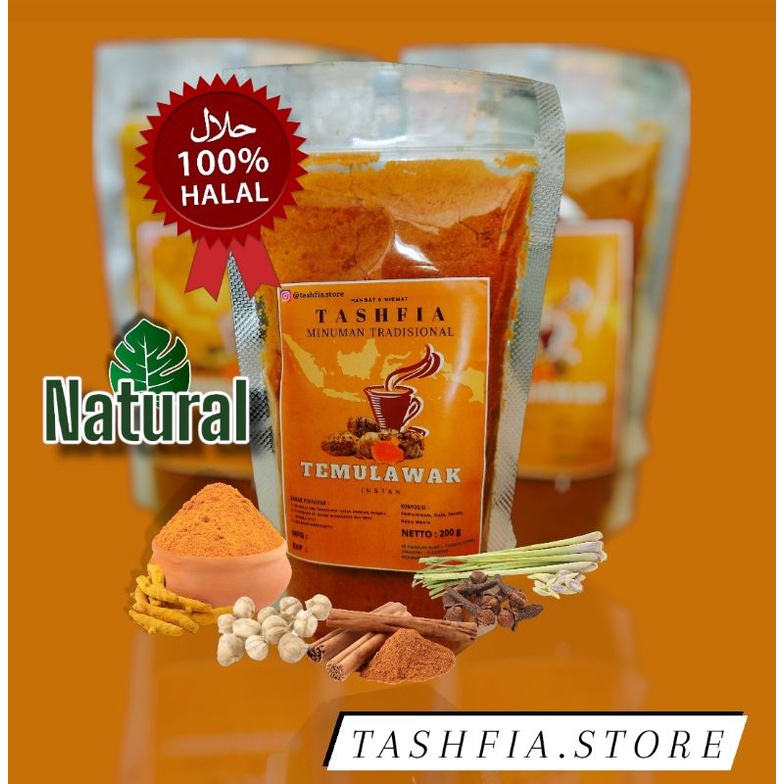 Jual minuman bubuk temulawak instan tradisional 200 gram | minuman ...