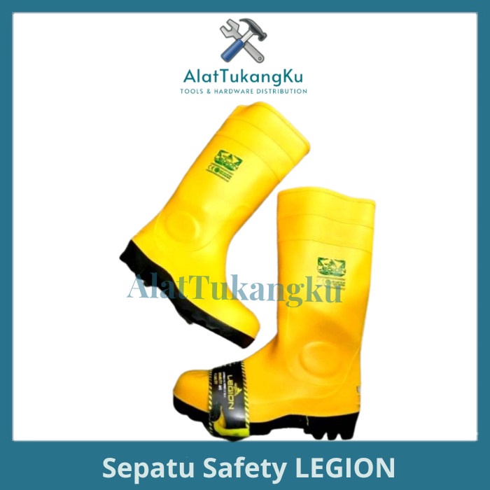 Jual Sepatu Boot Karet Rubber Safety LEGION Karet Ujung BESI Steel ...