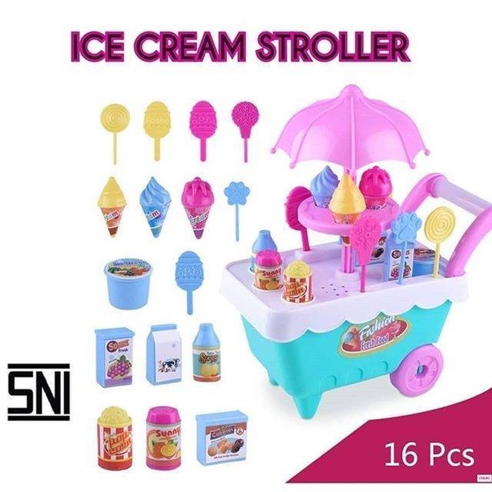 Jual ICE CREAM SHOP TROLLEY FL 502 MAINAN ANAK GEROBAK ICE CREAM MURAH ...