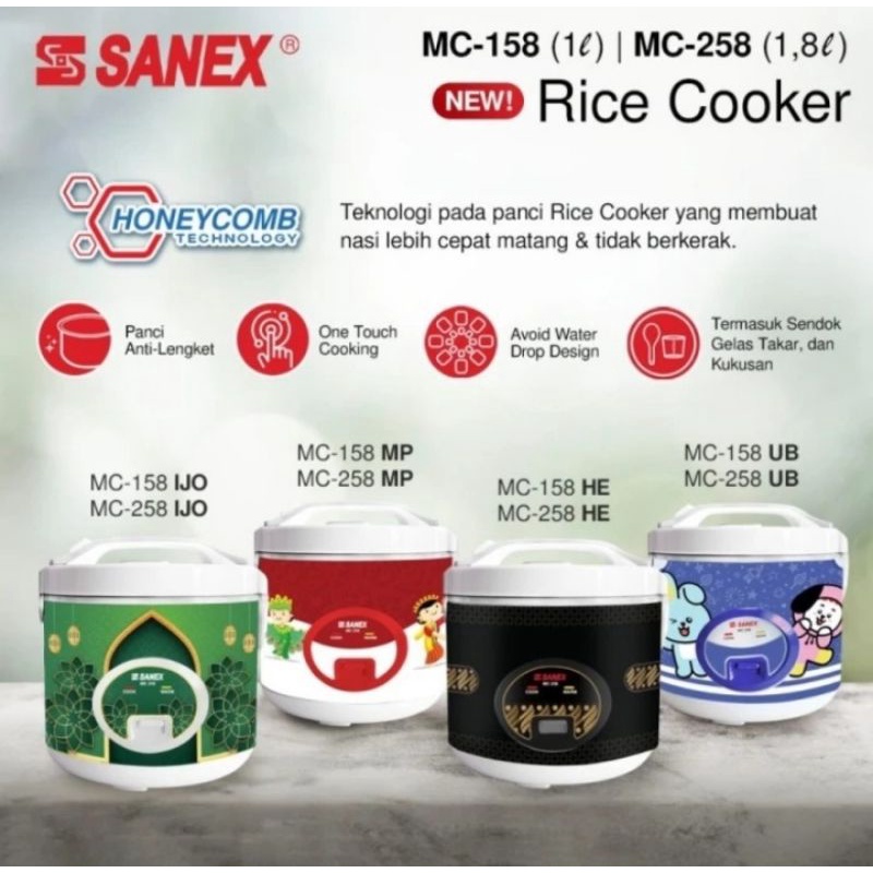 Jual BATAM - SANEX rice cooker magic com 1 liter 1.8 liter | Shopee ...