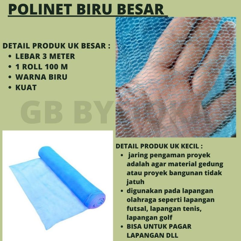 Jual Polinet Jaring Biru Besar Lebar 3M Kasa Net Polynet Pengaman Safety Konstruksi Bangunan ...
