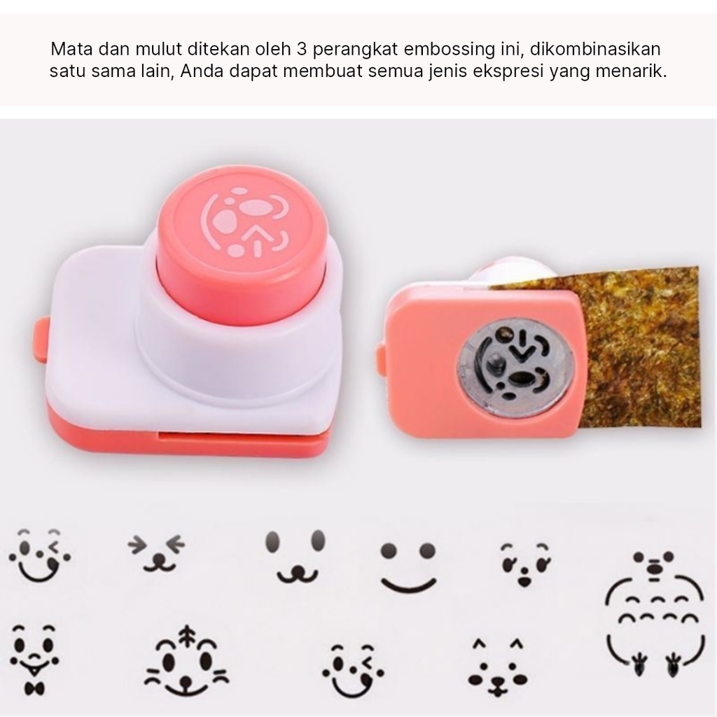 Jual Cetakan Mata Bento Nori Puncher Pemotong Rumput Laut Emoticon ...