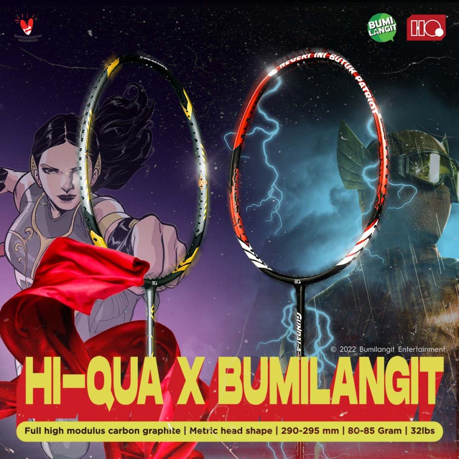Jual LIMITED EDITION! Raket Badminton HI-QUA X BUMILANGIT / Raket ...