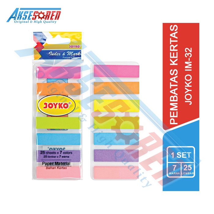 Jual Pembatas Kertas Joyko [IM-32] / Penanda Buku / Pembatas Halaman ...