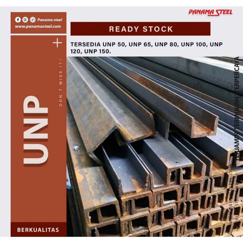 Jual Besi UNP 50, UNP 65, UNP 80, UNP 100, Dll | Shopee Indonesia