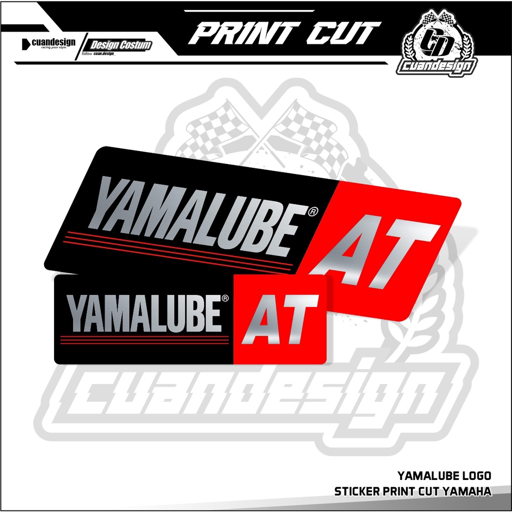Jual STICKERSSTICEKR LOGO YAMALUBE AT BAHAN CHROME MODEL ORIGINAL ...