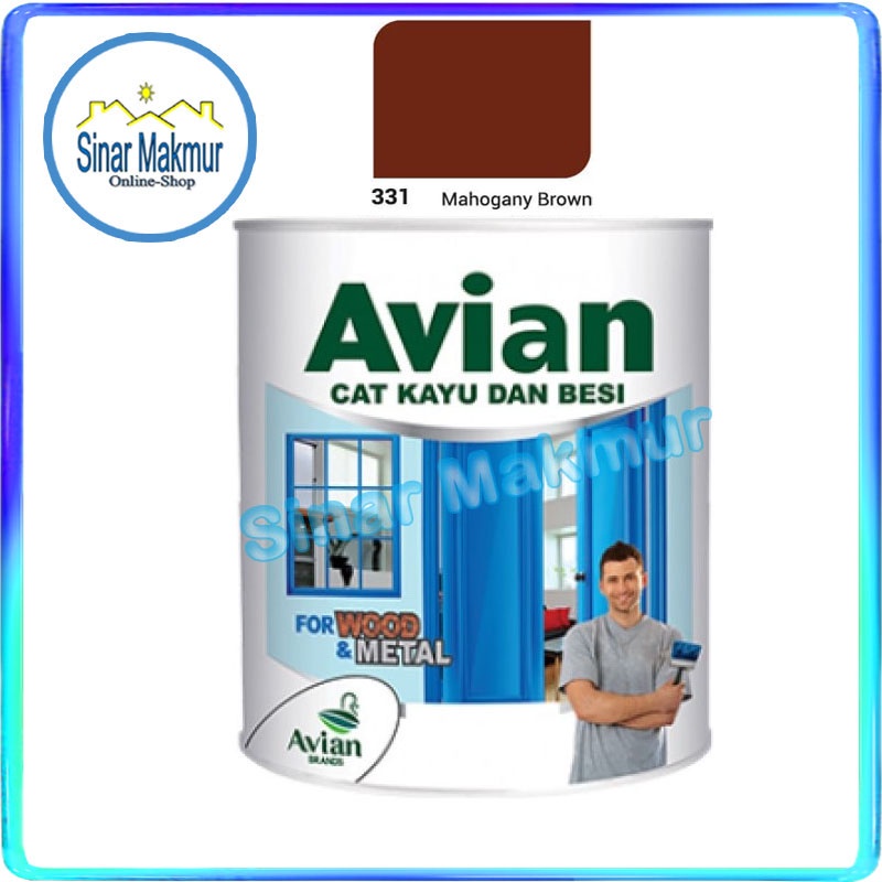 Jual Cat Kayu Besi 1 KG 0,9 Liter 331 Mahogany Brown (AVIAN) | Shopee ...