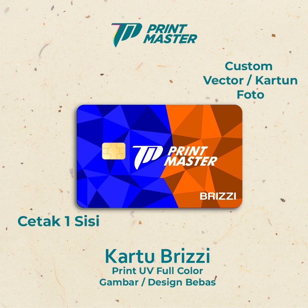 Jual Custom Cetak UV Brizzi / BRI 1 Sisi | Shopee Indonesia