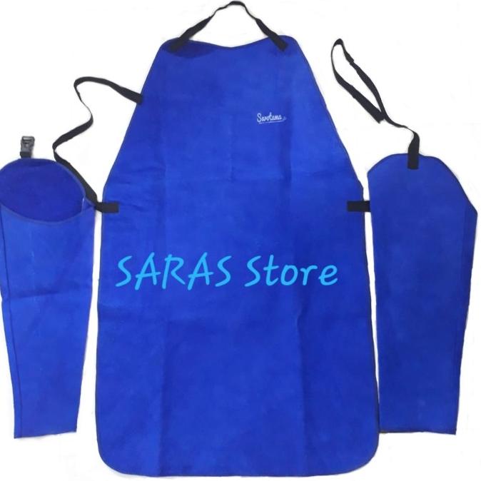 Jual Apron las / apron lengan / apron dada set | Shopee Indonesia