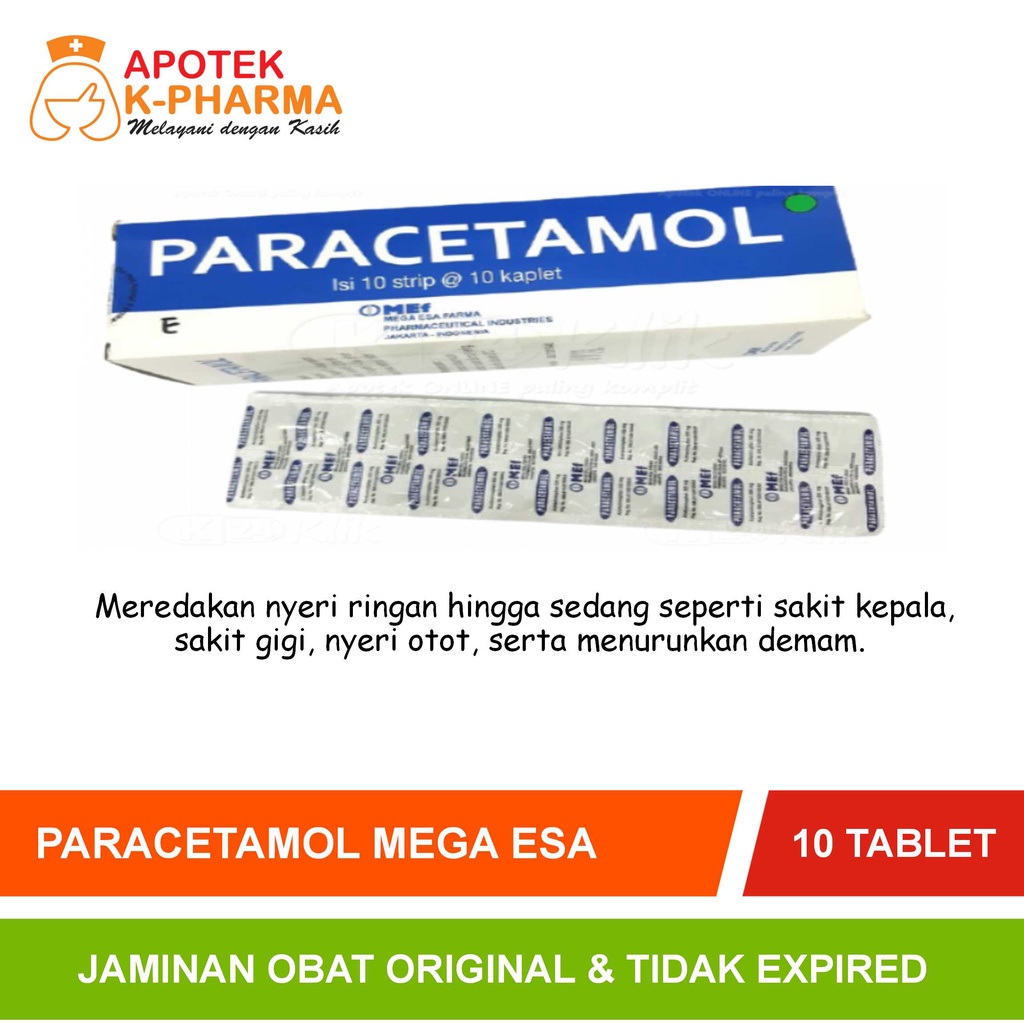 Jual Paracetamol Mega Esa 500mg Isi 10 Tablet Obat Original | Shopee ...
