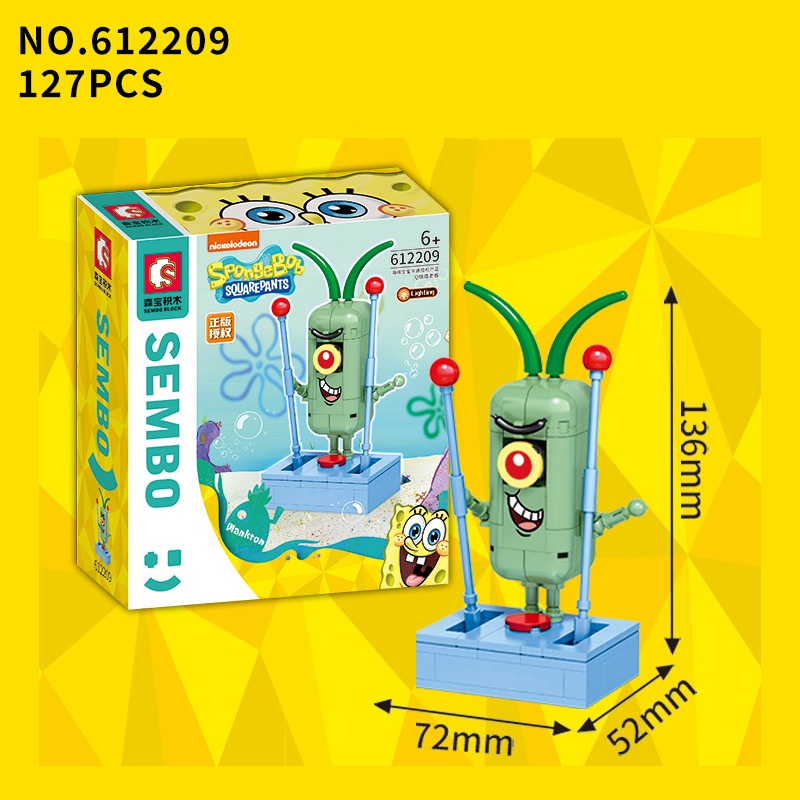 Jual SEMBO Nano Block Spongebob Balok Susun Mainan Bangunan 3D Puzzle ...