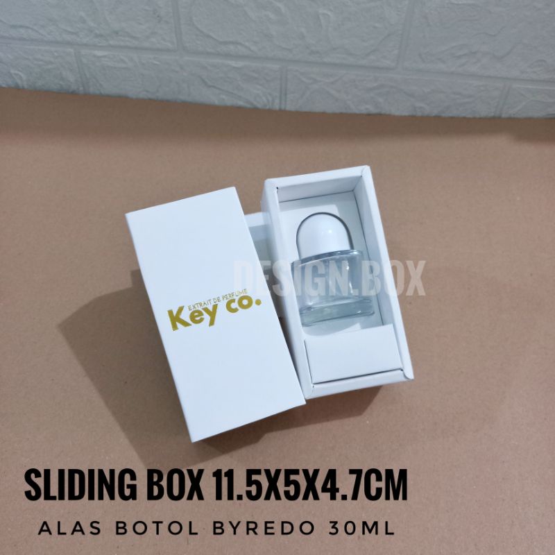 Jual BOX PARFUM SLIDING PUTIH CETAK HOTPRINT 11.5X5X4.7CM | SLIDING ...