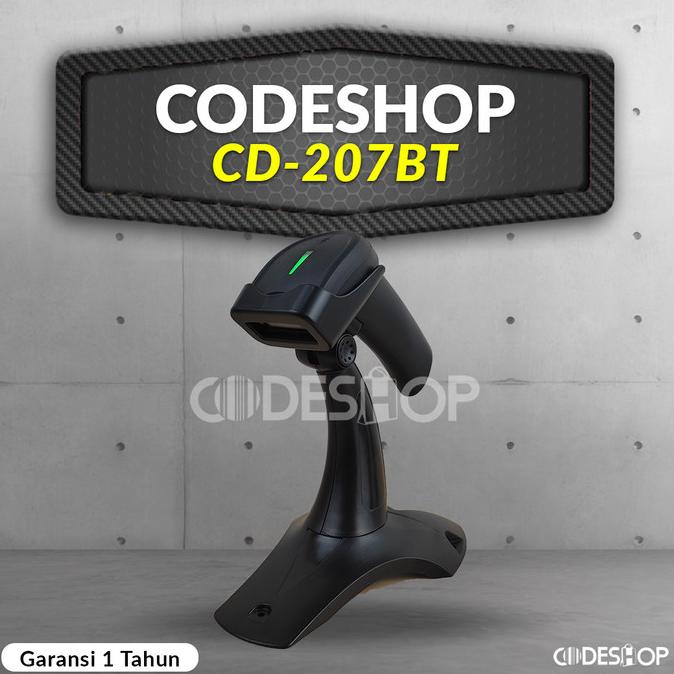 Jual BARCODE SCANNER CODESHOP CD 207 BT WIRELESS SCANNER 1D 2D QR CODE ...