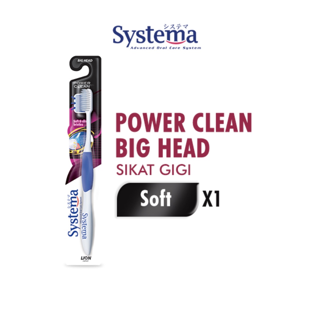 Jual Systema Toothbrush Power Clean Big Head sikat gigi dewasa | Shopee ...
