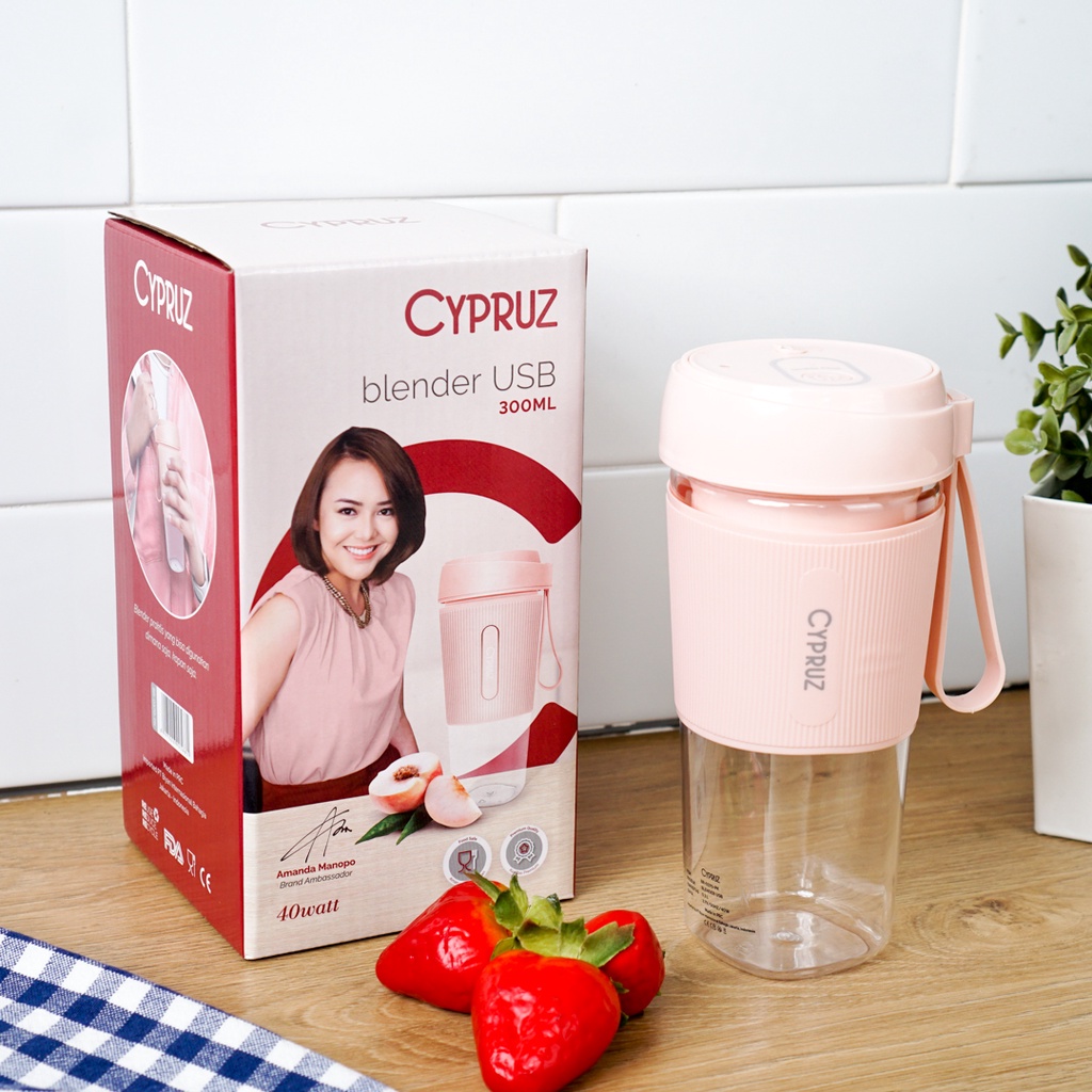 Jual CYPRUZ BLENDER USB PORTABLE PINK | BLENDER PORTABLE PRAKTIS | RECHARGEABLE DAN BERGARANSI 1 ...