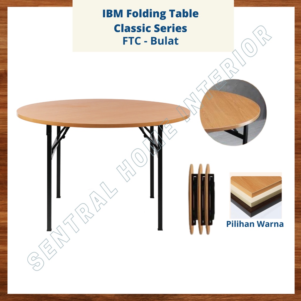 Jual Meja Makan/Hotel/Lipat/Serbaguna Folding Table Bulat Bundar | FTC ...
