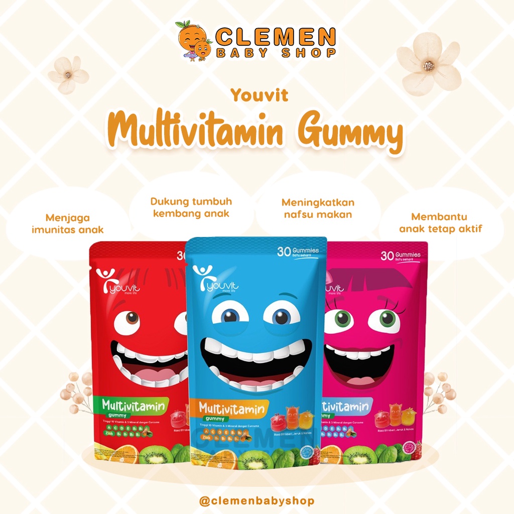 Jual Youvit Multivitamin Gummy Anak | Imunitas Anak | Shopee Indonesia