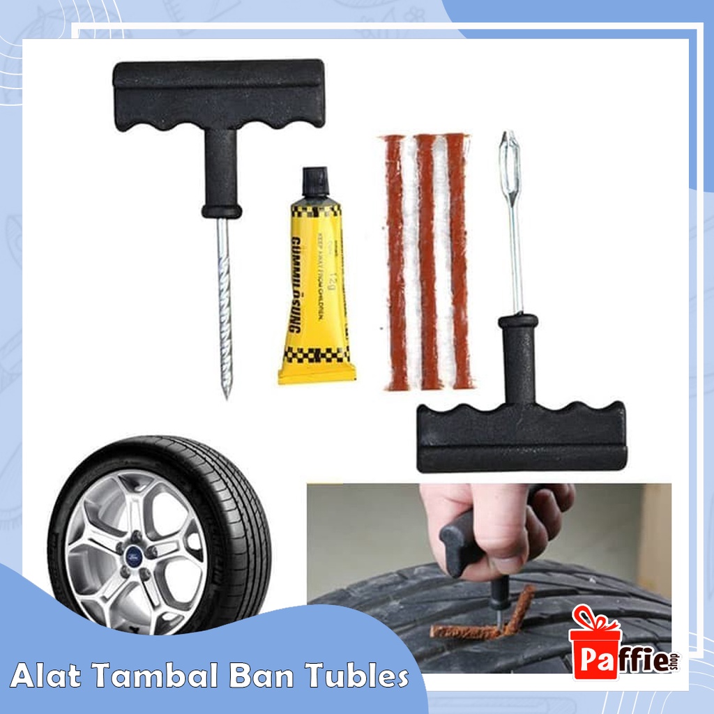 Jual Alat Tambal Ban Tubles Tire Repair Tool Kit Motor Mobil Anti Bocor ...
