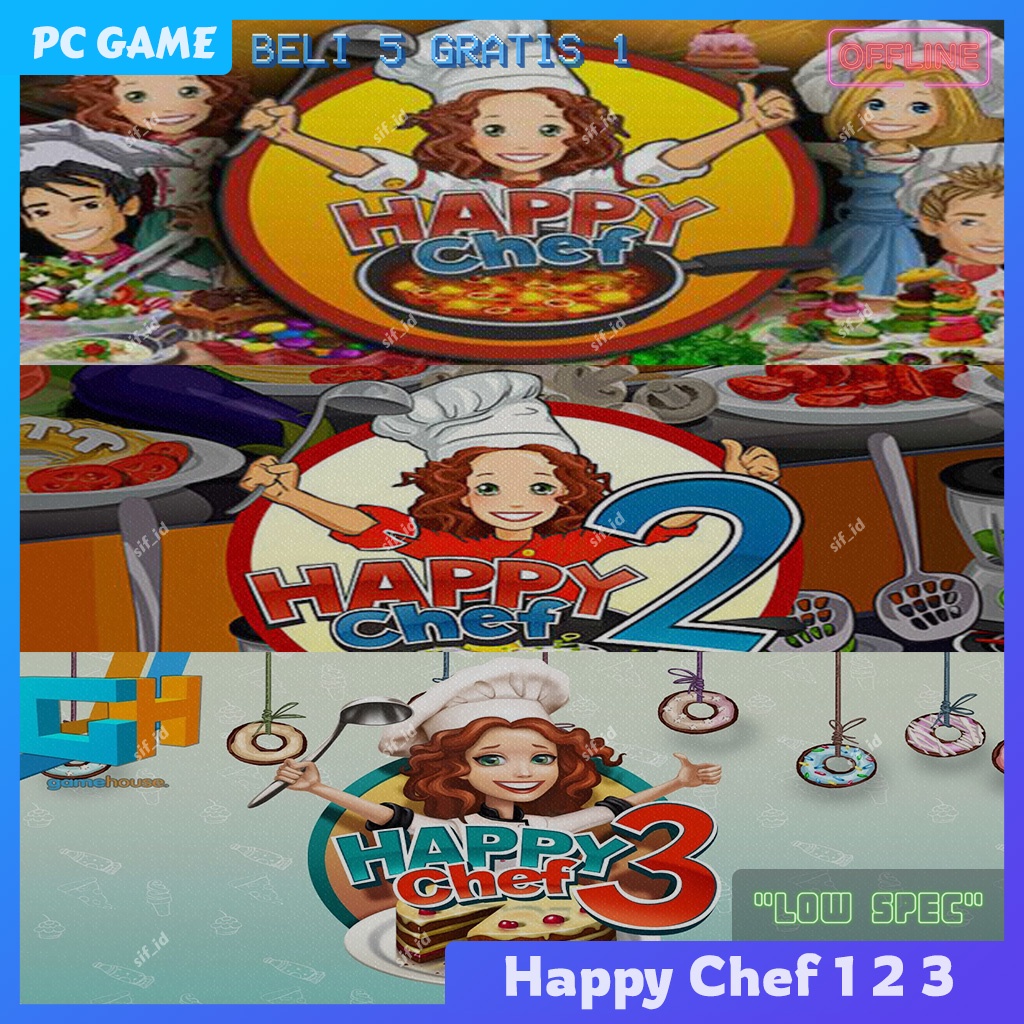 Jual Happy Chef 1 2 3 Lengkap - PC Game - DVD Game PC | Shopee Indonesia