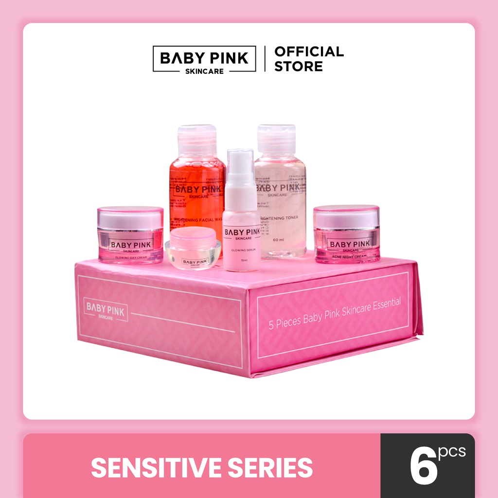 Jual Baby Pink Skincare (6Pcs+Box) Paket Glowing Sensitif Series Resmi ...