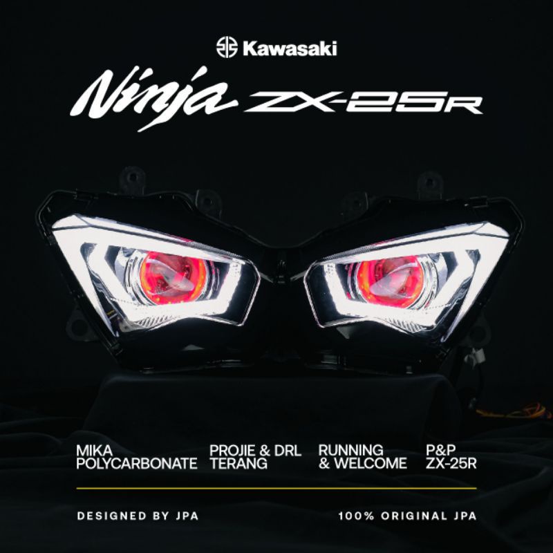 Jual HEADLAMP PROJEKTOR LED JPA NINJA ZX25R LAMPU DEPAN LED ORIGINAL | Shopee Indonesia