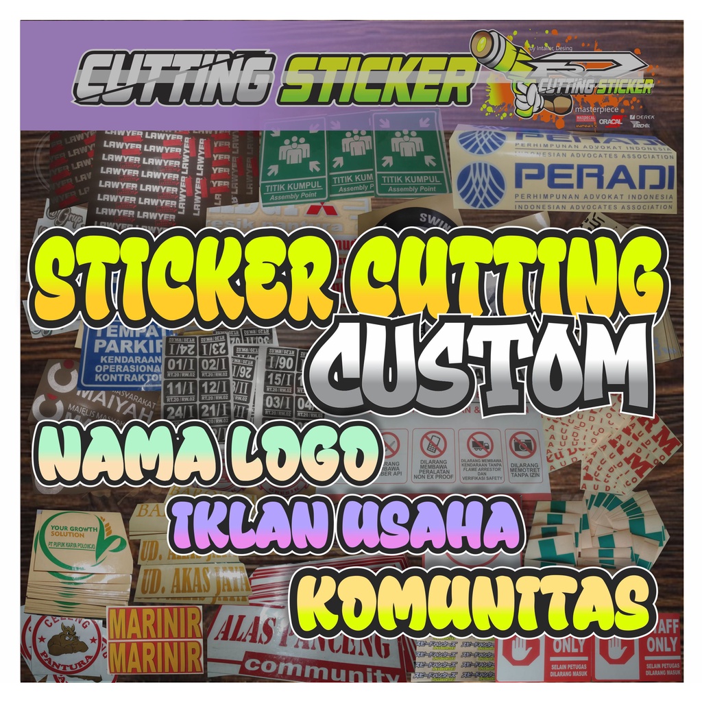 Jual STIKER CUTTING CUSTOM (BUKAN STIKER PRINT) KOMUNITAS,IKLAN USAHA ...