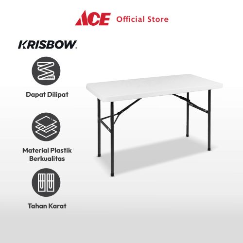 Jual Ace Krisbow 122X62 cm Meja Lipat - Putih Meja Serbaguna Folding ...